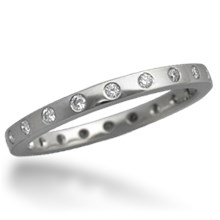 Modern Flush Stone Engagement Ring