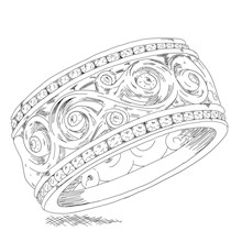 Women's Diamond Infinity Symbol Wedding Rings | Krikawa
