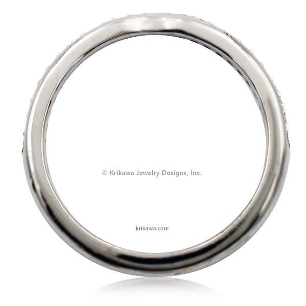 Custom Contoured Bead in Channel Wedding Band