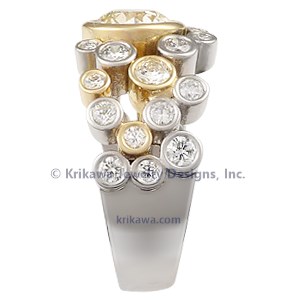 Bubble Diamond Engagement Ring