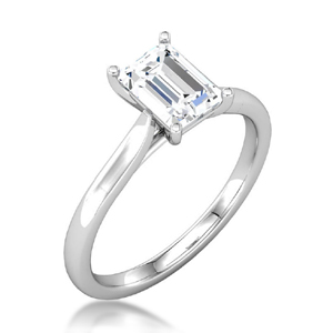 Emerald Cut Solitaire Engagement Ring