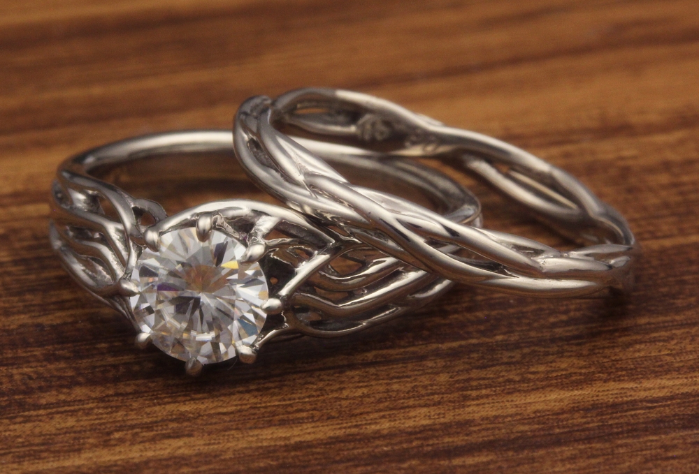 Embracing Tree Branch Engagement Ring