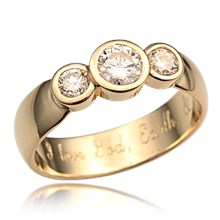 Bezel Set Three Stone Engagement Rings | Krikawa Custom Jewelers