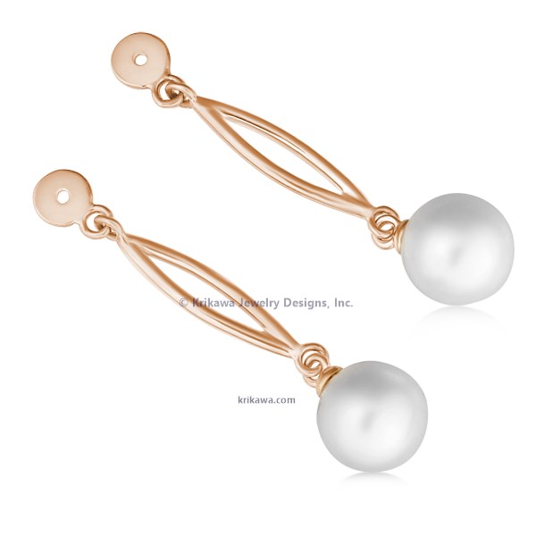 Stud Earring Enhancers With Pearl Drops