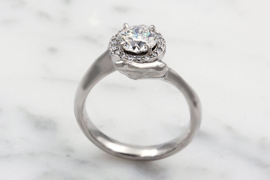 Gentle Hand Embrace Engagement Ring