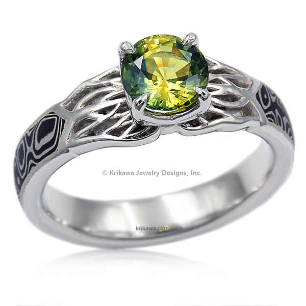 Mokume Tree Of Life Engagement Ring