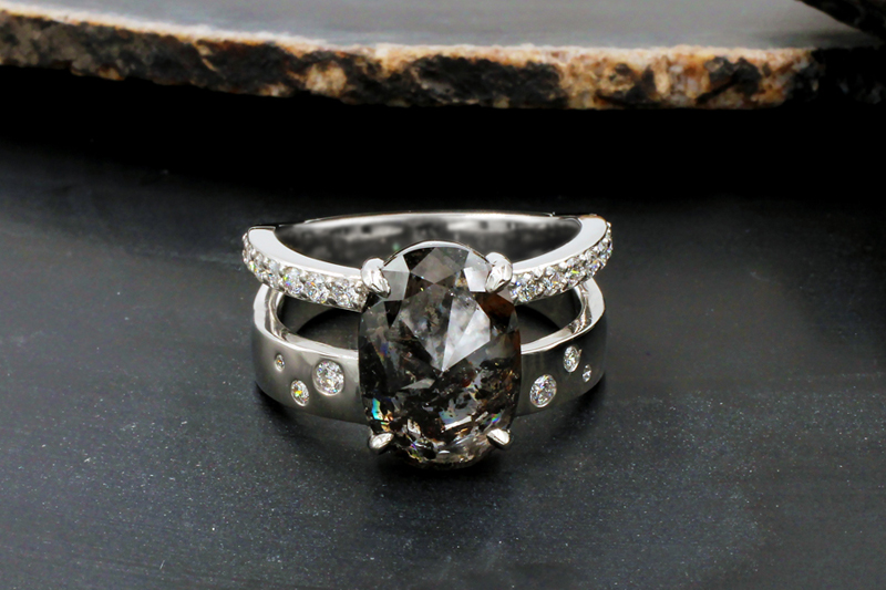 Negative Space Engagement Ring