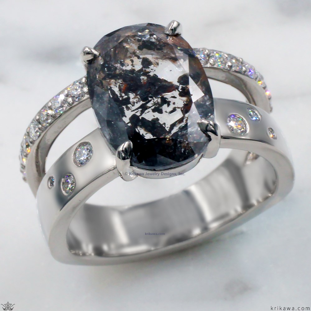 Negative Space Engagement Ring
