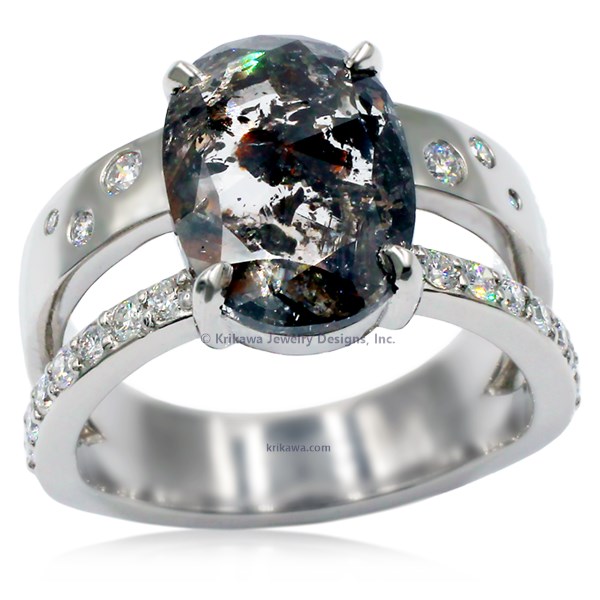 Negative Space Engagement Ring