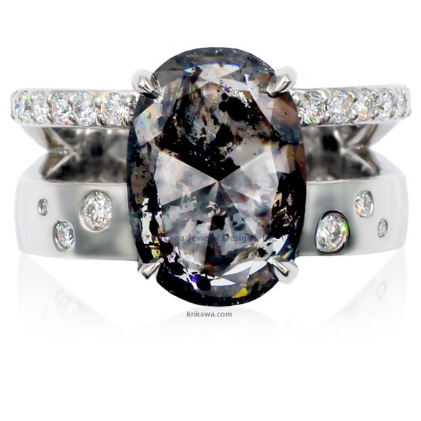 Negative Space Engagement Ring