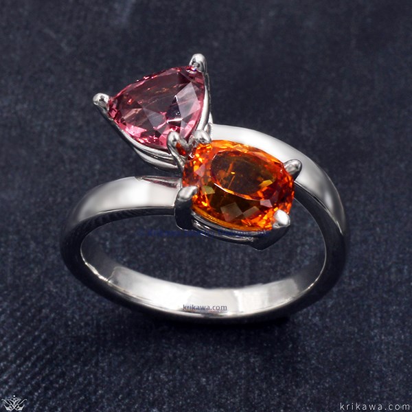 Two-Stone Bypass Ring