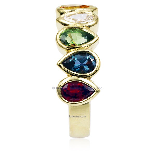 Pear Bezel Celebration Ring